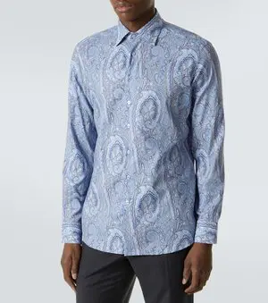 Etro Paisley Cotton Shirt - Blue