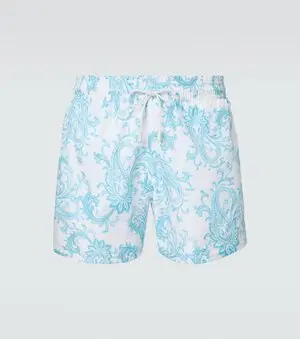 Etro Paisley Print Swim Trunks - Blue