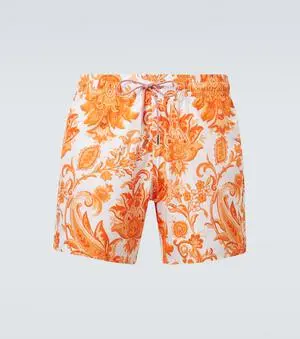 Etro Paisley Print Swim Trunks - Orange