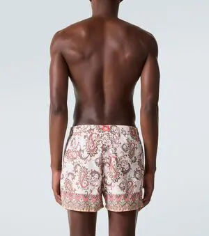 Etro Paisley Print Swim Trunks - Orange