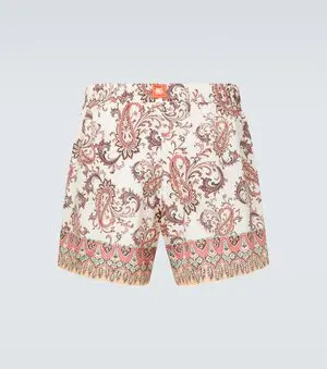 Etro Paisley Print Swim Trunks - Orange