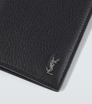 Saint Laurent Cassandre Leather Bifold Wallet - Black