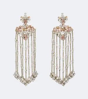 Rabanne Crystal-embellished Drop Earrings - Gold