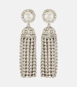 Rabanne Crystal-embellished Drop Earrings - Silver