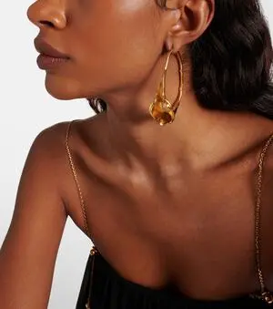 Chloé Embellished Hoop Earrings