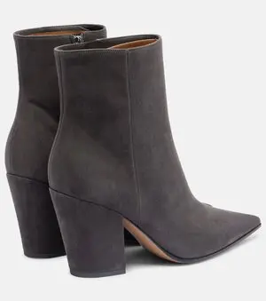 GIANVITO ROSSI Keinna 85 Suede Ankle Boots - Grey