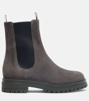 GIANVITO ROSSI Chester Suede Chelsea Boots - Grey