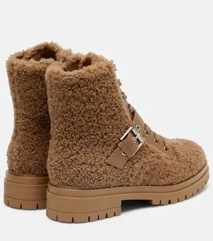 GIANVITO ROSSI Chamonix Shearling Lace-up Boots