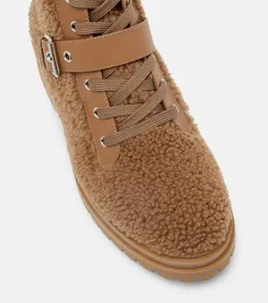 GIANVITO ROSSI Chamonix Shearling Lace-up Boots