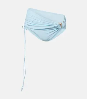 Christopher Esber Orbit Ruched Bikini Bottoms - Blue