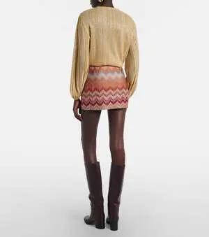 Missoni Zigzag Lamé Mini Skirt - Multicoloured