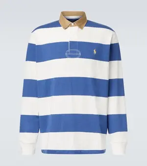 Polo Ralph Lauren Striped Cotton Polo Shirt - Blue