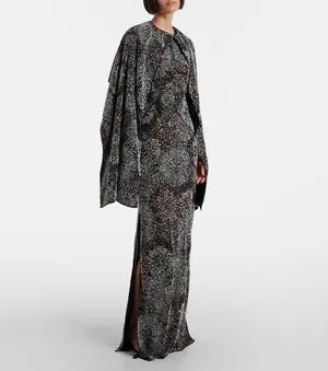 Rabanne Embellished Caped Gown