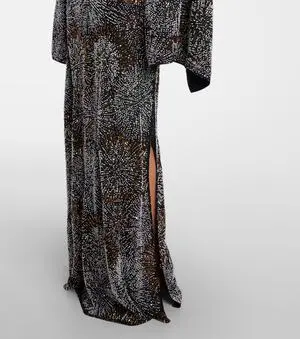 Rabanne Embellished Caped Gown
