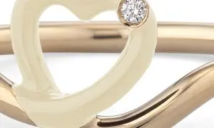 Bea Bongiasca Diamond And Enamel Heart Ring