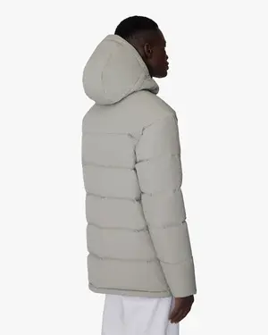 QUARTZ CO. Alexander Hooded Recycled Down Winter Jacket - Ice