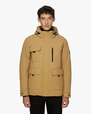 QUARTZ CO. Teslin Recycled Down Winter Jacket - Dark Sand
