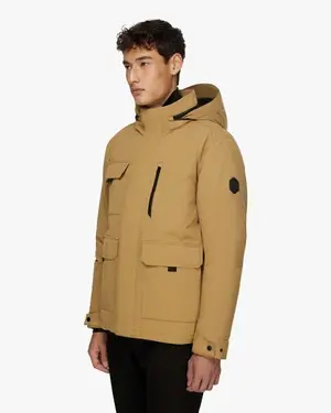 QUARTZ CO. Teslin Recycled Down Winter Jacket - Dark Sand