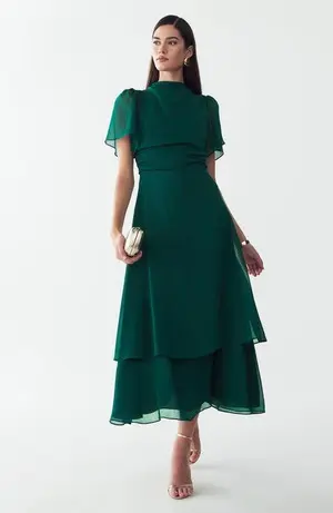 WILLA Rory Midi Dress - Teal