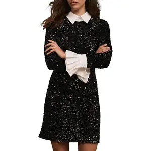 Mint Velvet Sequin Embellished Shirt Dress