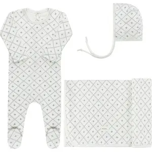 ELY'S & CO. Aurora Classics Diamond Print Collection Take Me Home Set - Ivory/blue