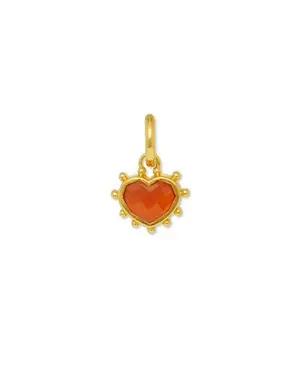 OTTOMAN HANDS Onyx Heart Charm - Gold