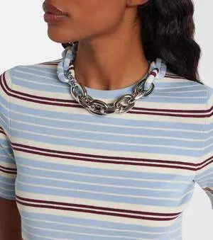 Rabanne Striped Chain Detail Top