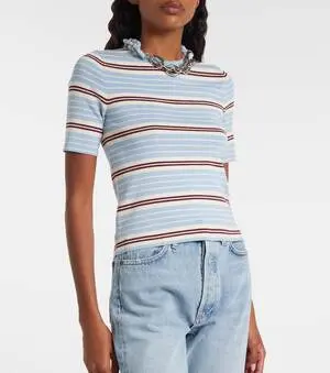 Rabanne Striped Chain Detail Top