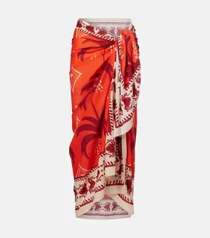Johanna Ortiz Printed Cotton Beach Cover-up - Red