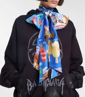 Balenciaga Printed Silk Scarf