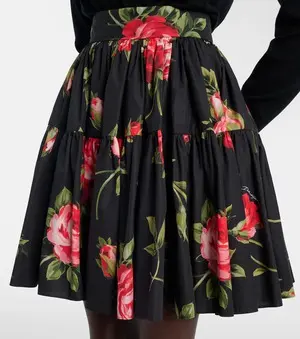 Dolce & Gabbana Floral Cotton Miniskirt