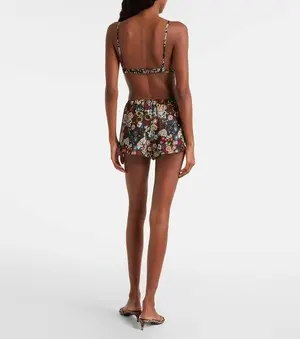 Khaite Talita Floral Silk Bra Top - Multicoloured