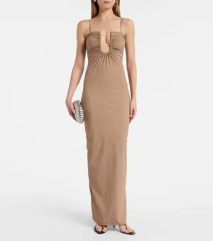 Christopher Esber Ruched Jersey Maxi Dress
