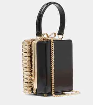 SELF-PORTRAIT Crystal-embellished Box Bag