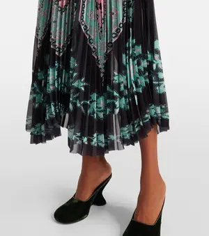 La DoubleJ Moondance Plisse Satin Midi Dress