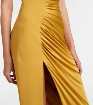 Versace Medusa '95 Draped Jersey Gown - Gold