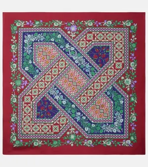 La DoubleJ Printed Silk Twill Scarf - Multicoloured