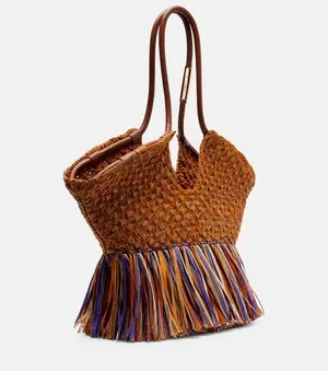 Zimmermann Golden Time Medium Raffia Tote Bag