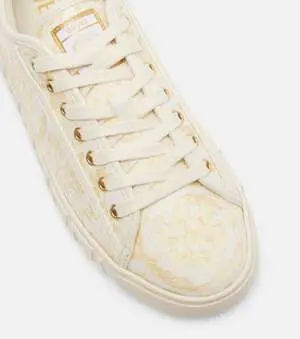 Versace Greca Canvas Sneakers - Yellow