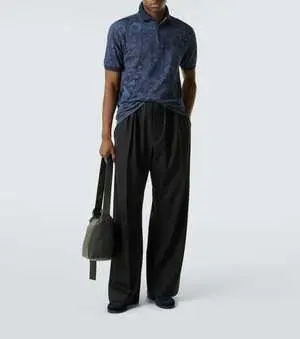 Etro Paisley Cotton Polo Shirt - Blue