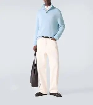 ALLUDE Wool And Cashmere Turtleneck Sweater - Blue