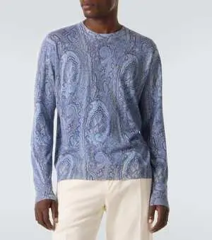 Etro Paisley Silk And Cashmere Sweater