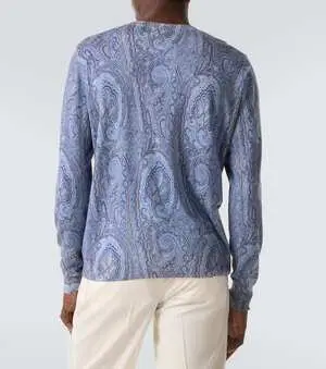 Etro Paisley Silk And Cashmere Sweater