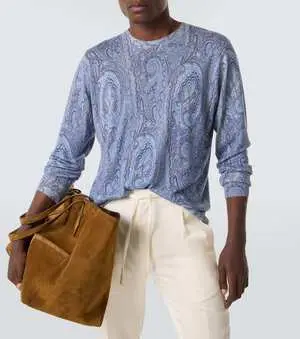 Etro Paisley Silk And Cashmere Sweater