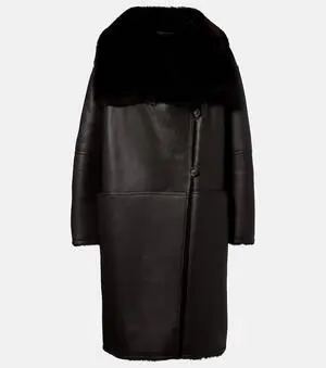 TOTEME Shearling-lined Leather Coat - Brown