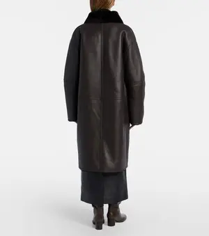 TOTEME Shearling-lined Leather Coat - Brown