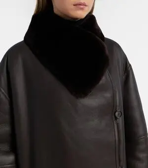 TOTEME Shearling-lined Leather Coat - Brown