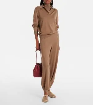 Loro Piana Luciole Cashmere-blend Polo Sweater - Brown