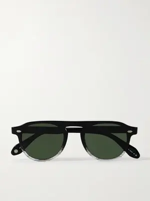 Garrett Leight Harding Aviator-style Sunglasses - Black