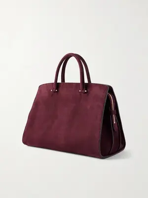 METIER Private Eye Medium Suede Tote With Turn Lock - Purple